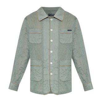 Dolce & Gabbana Homme, Chemises, Vert, Taille: M Chemise &agrave; Effet Froiss&eacute;