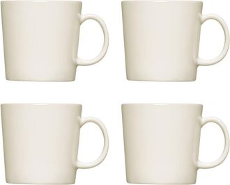 iittala Teema Weiße Tassen, Kreisform, 383 ml, 4 Stück