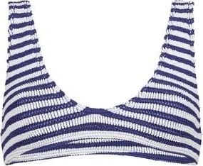Bond-Eye Haut de maillot de bain textur&eacute; &agrave; rayures