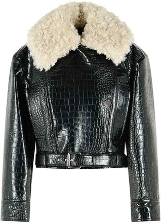 Sportmax Lederjacke - Schwarz