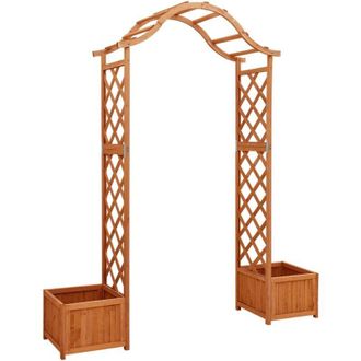 vidaXL Pergola de jardin avec jardini&egrave;re Bois pin massif Vidaxl