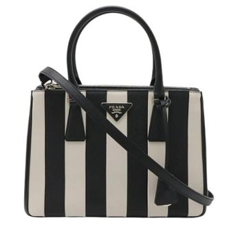 Prada Pre-owned Saffiano Leder Galleria Stripe Triangle Handtasche - - Pre-owned - Damen - Mehrfarbig - ONE SIZE