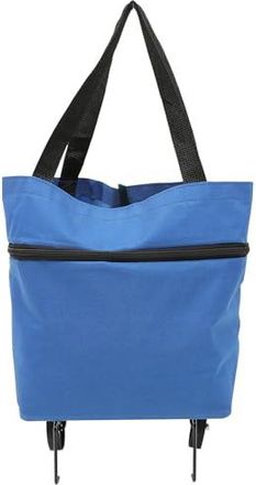 NUOBESTY Panier de Courses Pliable &agrave; Roulettes Capacit&eacute; Spacieuse avec Poign&eacute;e Ajustable L&eacute;ger et Pratique pour Supermarch&eacute; et Voyage