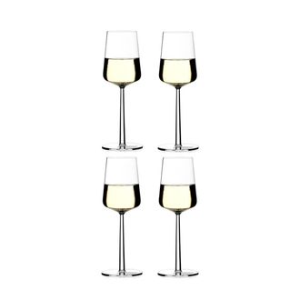 iittala 1009140 Weißweingläser-Set Essence 4-teilig 0,33 L, Weiss/Opulenter Garten, White