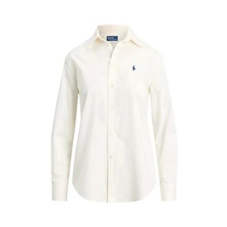 Polo Ralph Lauren Femme, Blouses et Chemises, Beige, Taille: 44 FR Cotton Shirt