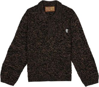 Brain Dead Homme, Pulls, Brun, Taille: M Pull Waffle