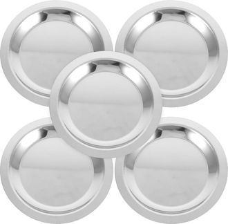 Amosfun Edelstahl Weinuntersetzer Runde Flaschenuntersetzer Hitzebest&auml;ndig rutschfest F&uuml;r Rotweinflasche Tischschutz Wohnzimmer 11.5X11.5 cm