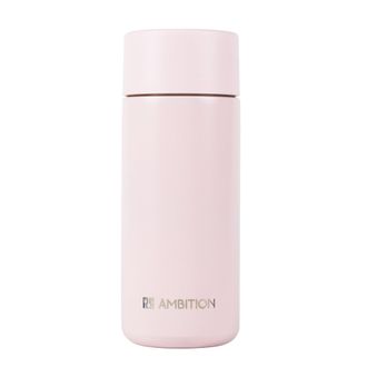 Ambition Thermobecher Keramik Innen 400 ml Calido Isolierbecher aus Edelstahl mit Druckknopf auslaufsicher rosa