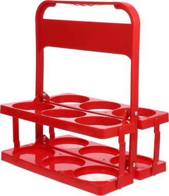 DOITOOL Faltbarer Bierflaschen träger aus Robustem Kunststoff Großer Stabiler Flaschenhalter und Organizer Tragbarer Bierkorb für Flaschen und Getränke Wieder