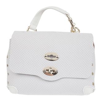 Zanellato Femme, Sacs, Blanc, Taille: ONE Size Sac en cuir Nubuck &agrave; effet &eacute;cailles