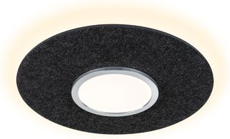 Paulmann 79996 LED Deckenleuchte Smart Home Zigbee 3.0 Tulga 22,5 / 1x9W Anthrazit Filzleuchte Backlight