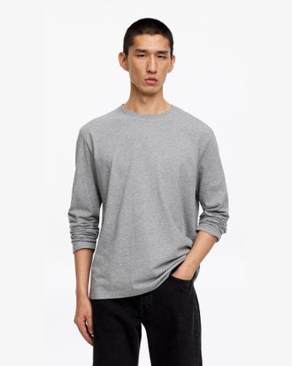 Arket Langarmshirt Mit Normaler Passform -Grau