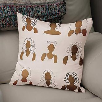 Bonamaison Le Jardin du Lin Kissen Zierkissenbezug Kissenbezug, Weich Bequem, Für Zuhause Autos Büro Sofa Wohnzimmer Couch Schlafzimmer Dekor, 43x43 Cm - Entworf