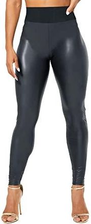 Generic Legging en cuir pour femme - Aspect cuir - Taille haute - Opaque - Pantalon de Pilates - Pantalon vernis des ann&eacute;es 80 - Disco - Carnaval - F&ecirc;te rave,