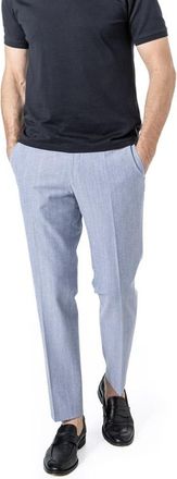 HUGO BOSS Herren Hose blau meliert Slim Fit