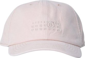 Maison Margiela unisex, Accessoires, Rose, Taille: M Casquette de baseball en coton brod&eacute;