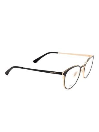 Police Runde Brille aus Titan - Schwarz