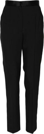 Dolce & Gabbana Femme, Pantalons, Noir, Taille: 36 FR Pantalon Noir en Laine à Taille Haute Fuselé
