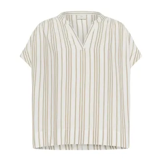 Kaffe KAmilia Wing SL Blouse - Femme - Blouses et Chemises - Beige - Taille: 46 FR