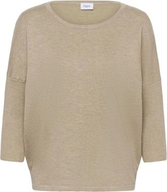 Saint Tropez Femme, Pulls, Gris, Taille: 40 FR Tricot &agrave; col rond