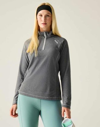 Regatta Montes - Leichter Fleece-Pullover in dunklem Light Steel mit kurzem Rei&szlig;verschluss-Grau