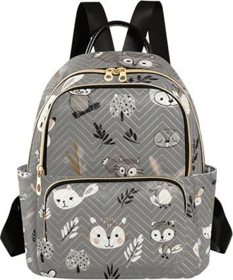 Mnsruu Mini sac à dos pour femme, écureuil, animaux de la forêt, petits sacs à dos tendance pour femmes, sac à dos décontracté, Multi220, S