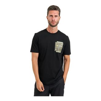 HUGO BOSS Homme, Tops, Noir, Taille: XL T-shirt noir avec oeuvre créative