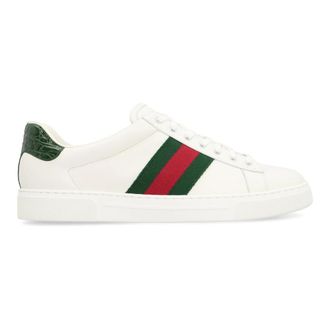 Gucci Ace Leder Low-Top Sneakers - - Shoes - Herren - Wei&szlig; - 41 EU