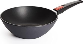 Woll Diamond Lite Wok- und R&uuml;hrpfanne &Oslash; 26 cm mit abnehmbarem Stiel - Antihaftpfanne aus Aluminiumguss, backofenfest, geeignet f&uuml;r Ceran, Gas, Elektro & Ha