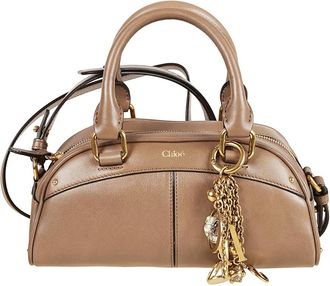 Chlo&eacute; Femme, Sacs, Beige, Taille: ONE Size Small Bowling Bag