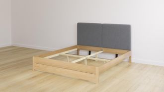 Emma Classic Massivholzbett 160x200 - mit gepolstertem Kopfteil