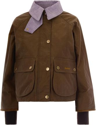 Barbour Femme, Vestes, Brun, Taille: 36 FR Cropped Beadnell Waxed Jacket