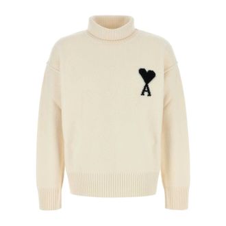 Ami Ami de Coeur Woll-Rollkragenpullover - - Knitwear - Herren - Wei&szlig; - S