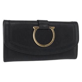 Ferragamo Portefeuille long Pre-owned - Femme - Pre-owned - Noir - Taille: ONE Size