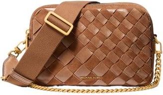 Michael Kors Sac bandouli&egrave;re en cuir tiss&eacute;