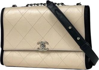 Chanel Sac bandouli&egrave;re Matelass&eacute; Pre-owned - Femme - Pre-owned - Beige - Taille: ONE Size
