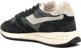 Autry Suede-Panelled Sneakers - Black