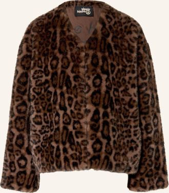 Yippie Hippie Yippie Hippie Kunstfell-Jacke blau