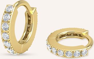 VEYNOU Veynou Creolen Mini Huggies Aus 14 Karat Gelbgold Und 0,33ct. Diamanten gold