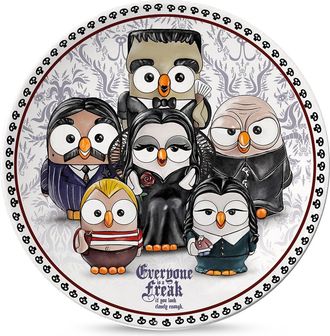 Egan The Addams Family Pizzateller aus Porzellan