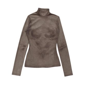 Acne Studios Bedruckter Rollkragenpullover - - Tops - Damen - Grau - M