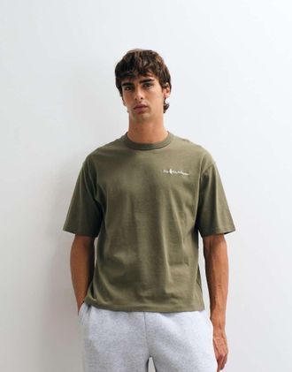 Polo Ralph Lauren T-Shirt mit R&uuml;ckenprint in Khaki-Gr&uuml;n