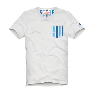 MC2 Saint Barth Homme, Tops, Blanc, Taille: 2XL Blanche T-Shirt