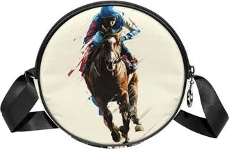 Generic Sac &agrave; bandouli&egrave;re Circle pour femme, petit sac &agrave; bandouli&egrave;re cool avec fermeture &eacute;clair, bretelles r&eacute;glables, sac &agrave; main rond d&eacute;contract&eacute; pour femmes 