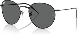 Ray-Ban Round Reverse Sonnenbrillen Schwarz Fassung Grau Glas 53-21