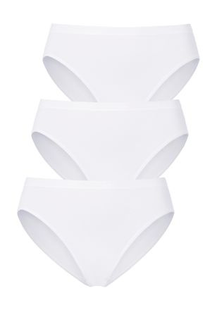 Mey Jazz-Pants Slips MEY Best Of, Damen, Gr. 40 (40), 3 Stk., wei&szlig; (3x wei&szlig;), Single Jersey, Obermaterial: 97% Baumwolle, 3% Elasthan, bedruckt, unifarben