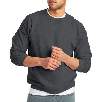 Hanes Herren EcoSmart Fleece Pullover Crewneck Sweatshirt 2er Kapuzenpullover, Charcoal Heather - 1er-Pack, XXX-Large