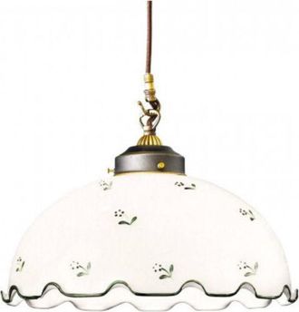 Kolarz Kolarz - nonna - Suspension d&ocirc;me en verre de style cottage, laiton antique mat, 1x E27
