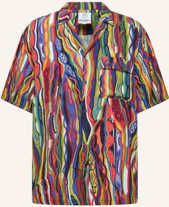 Carlo Colucci Carlo Colucci Carlo Colucci Hemd - Signature Knit Print Federa beige