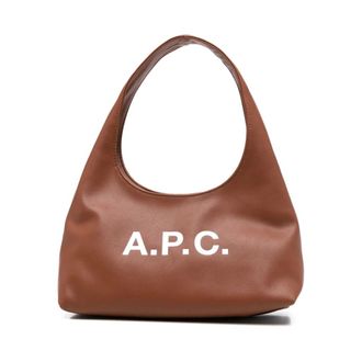 A.P.C. A.p.c., Femme, Sacs, Brun, Taille: ONE Size Sac &agrave; Bandouli&egrave;re Marron Fermeture Magn&eacute;tique